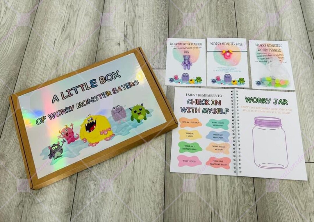 Worry Monster Book, Box Sticker, 34 Pages (digital Download) - Etsy UK