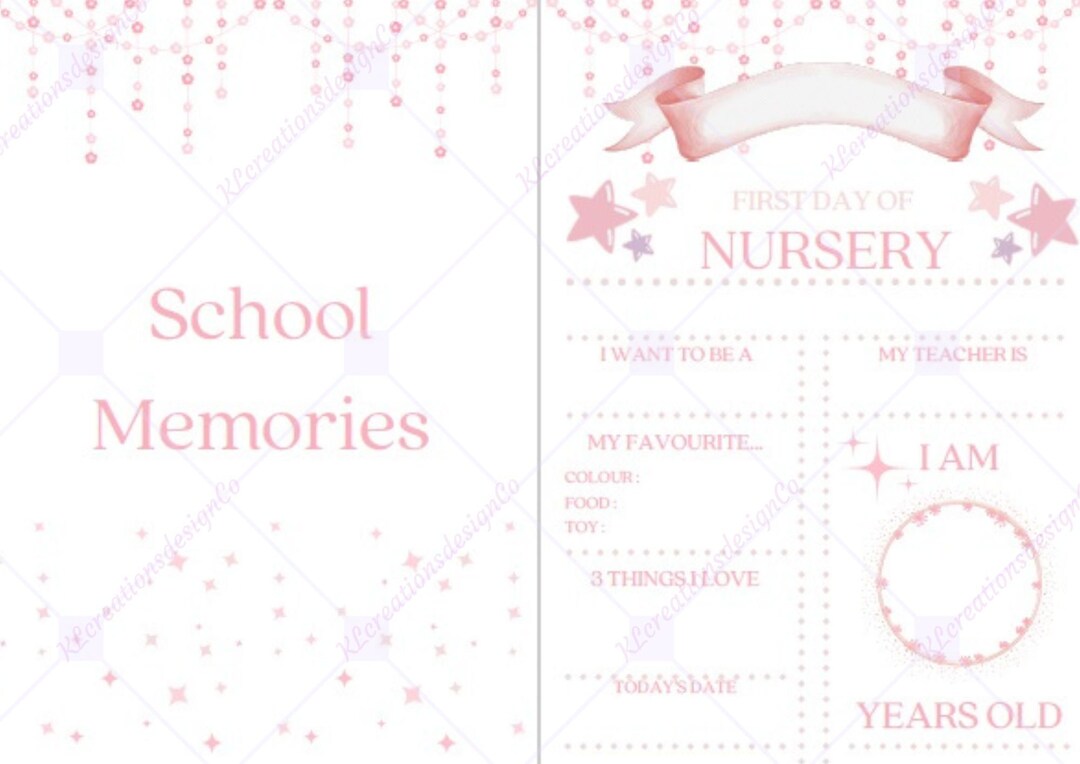 School Memories Pink Book DIGITAL Download - Etsy