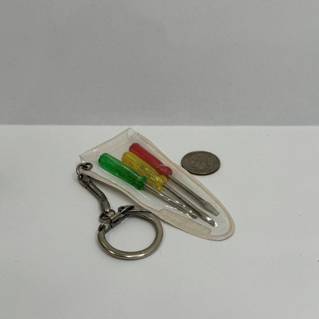 Vintage Miniature Screwdriver Set Keychain - Etsy