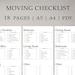 Ultimate Moving Checklist | Room by Room Checklist | Comprehensive ...