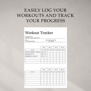 Workout Tracker: Exercise Log for Goals Gym Planner for Health ...