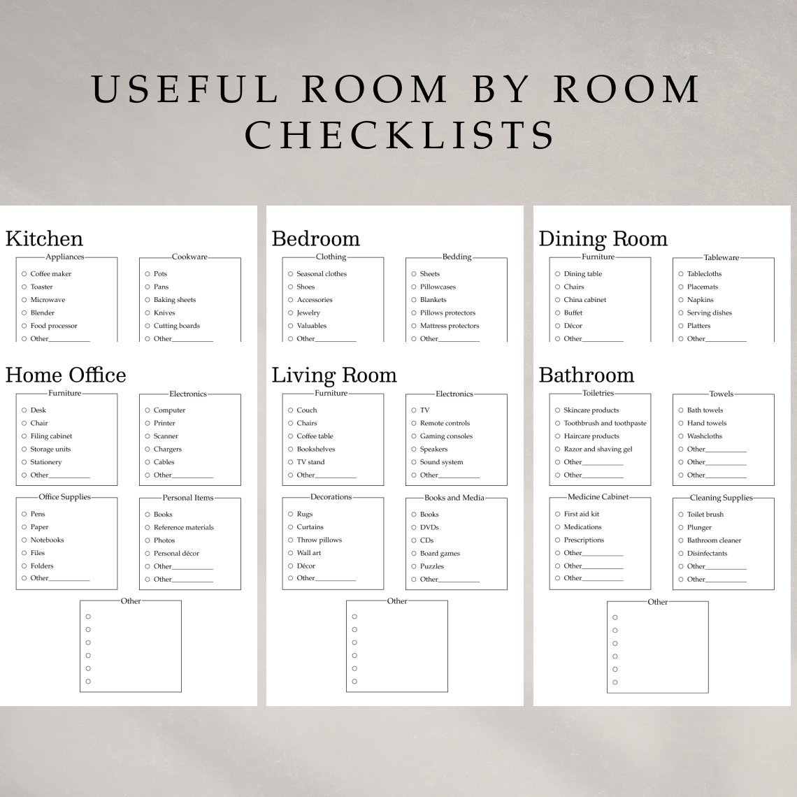 Ultimate Moving Checklist: Room-by-room Guide (printable PDF) - Etsy