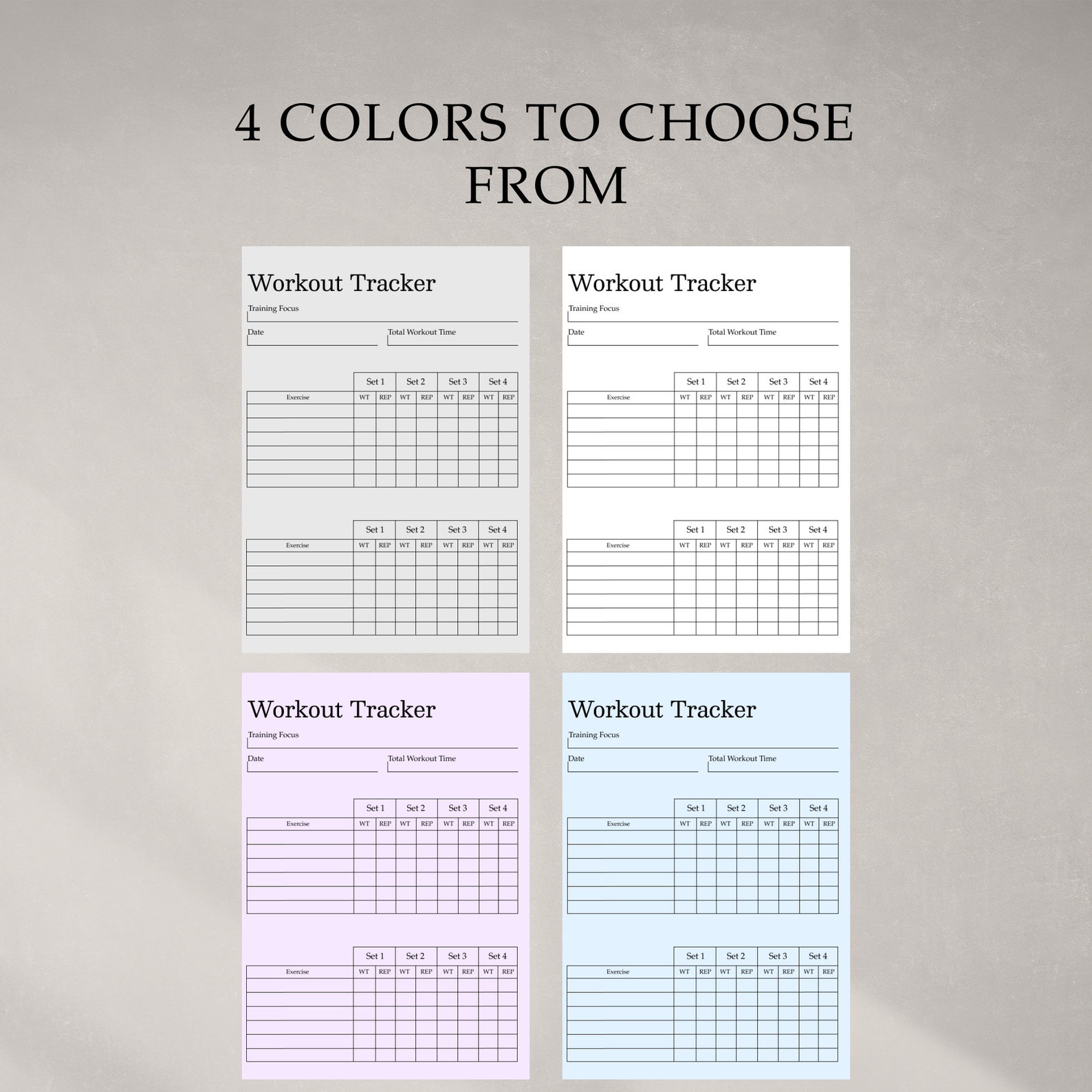 Workout Tracker: Exercise Log for Goals Gym Planner for Health ...