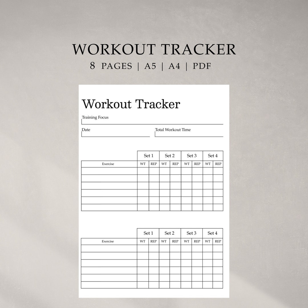 Workout Tracker: Exercise Log for Goals Gym Planner for Health ...