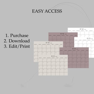 2024 Calendar Monthly Planner Landscape Minimalistic Monthly Calendar ...