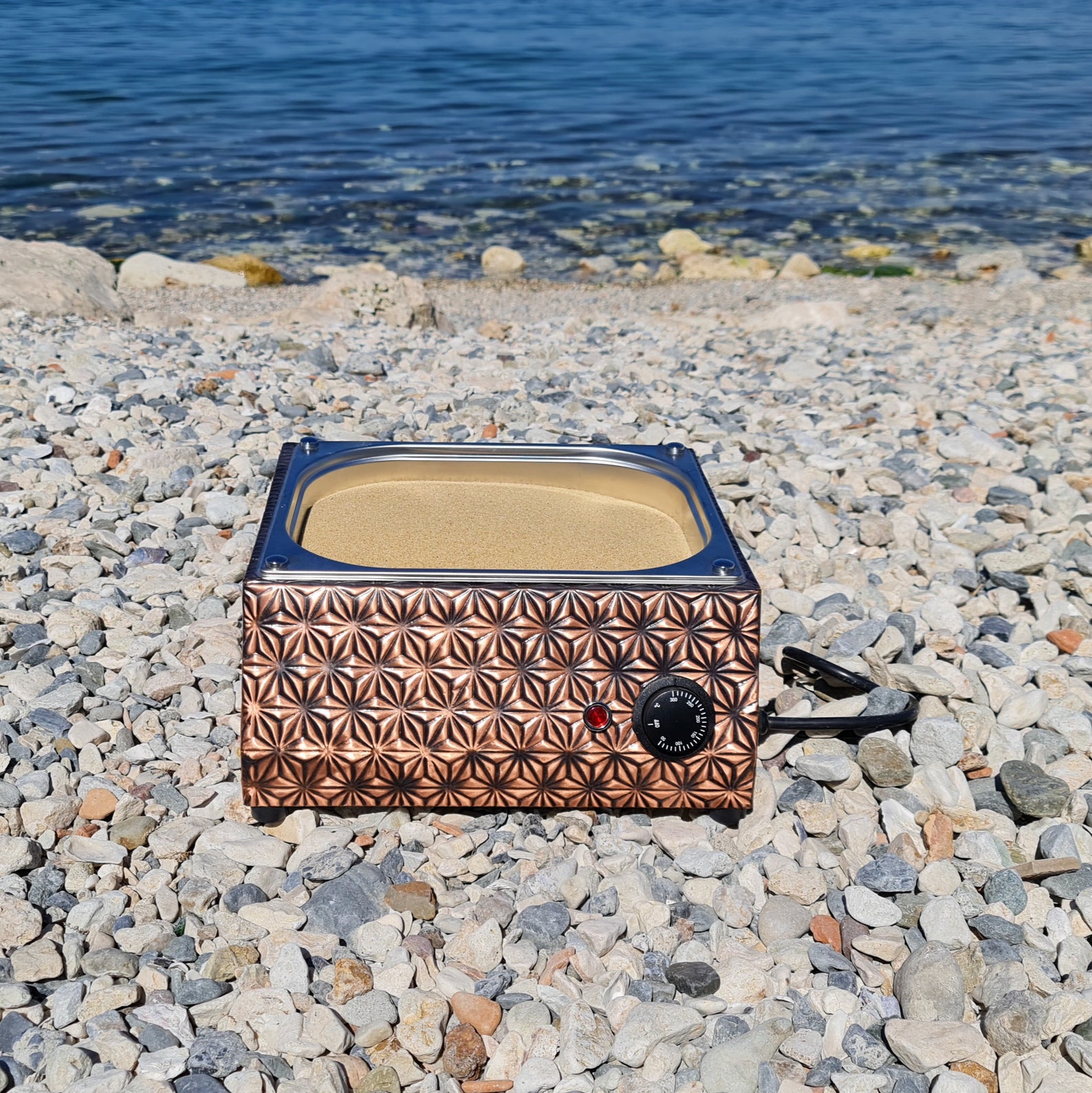 Traditional Turkish Sand Coffee Maker With 5 Copper Coffee Pots ...