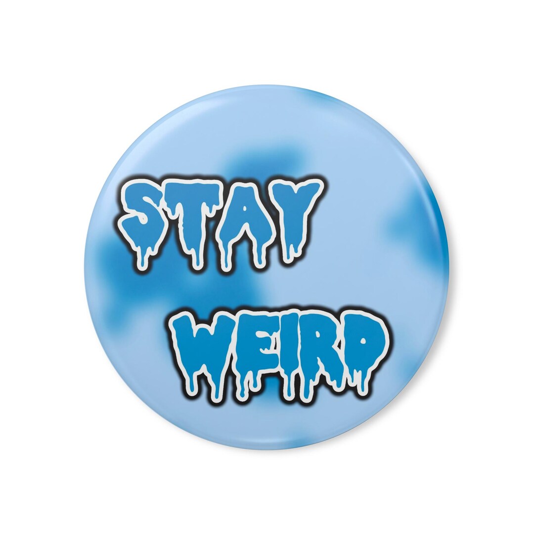 Pastel Goth Pin Button STAY WEIRD | Gothic Emo Alternative Grunge Punk ...