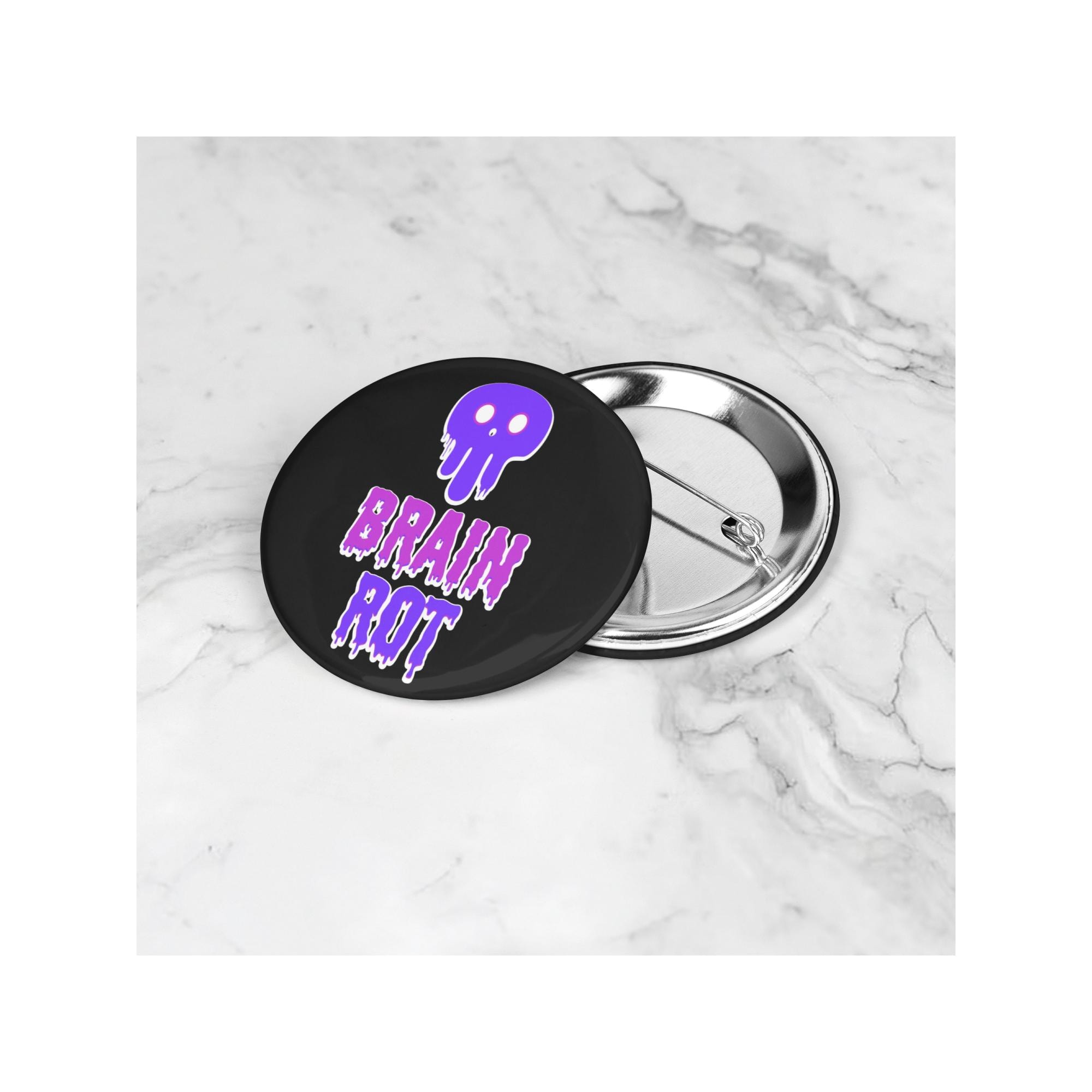 Pastel Goth Pin Button BRAIN ROT | Gothic Emo Alternative Grunge Punk ...