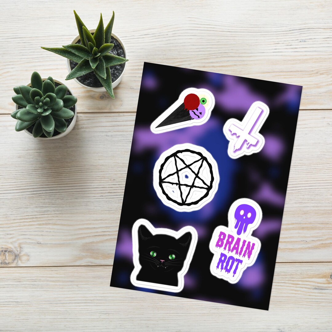 Pastel Goth Sticker Sheet | Gothic Emo Alternative Grunge Punk - Etsy