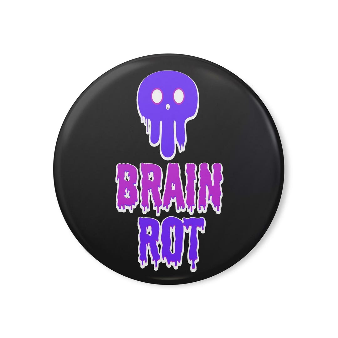 Pastel Goth Pin Button BRAIN ROT | Gothic Emo Alternative Grunge Punk ...