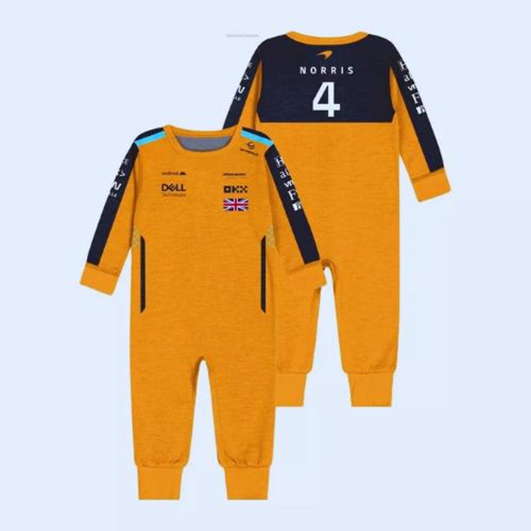 F1 Lando Norris Baby Driver Romper Suit NEW Super Soft LN4 Baby Suit ...