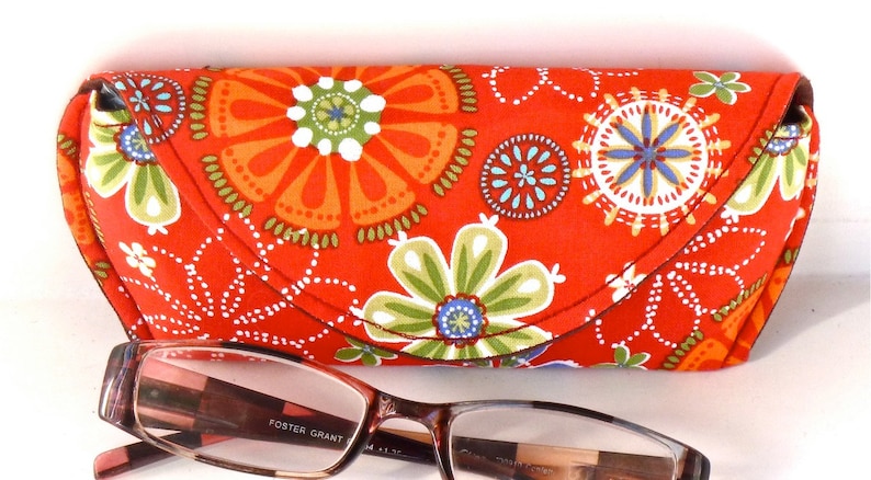 Eyeglass Case Sunglass Case Magnetic Closure Orange - Etsy