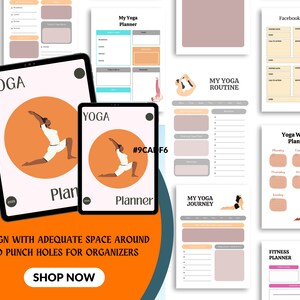 Yoga Journal Yoga Poses Planner Printable Yoga Tracker Wellness Planner ...