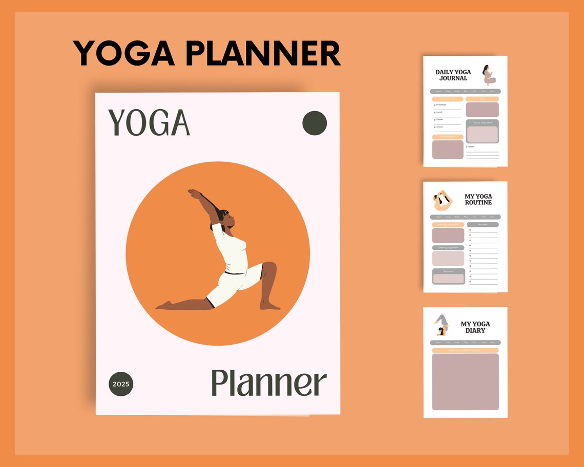 Yoga Journal Yoga Poses Planner Printable Yoga Tracker Wellness Planner ...