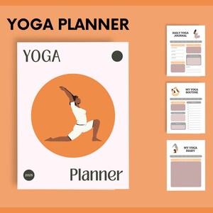 Yoga Journal Yoga Poses Planner Printable Yoga Tracker Wellness Planner ...