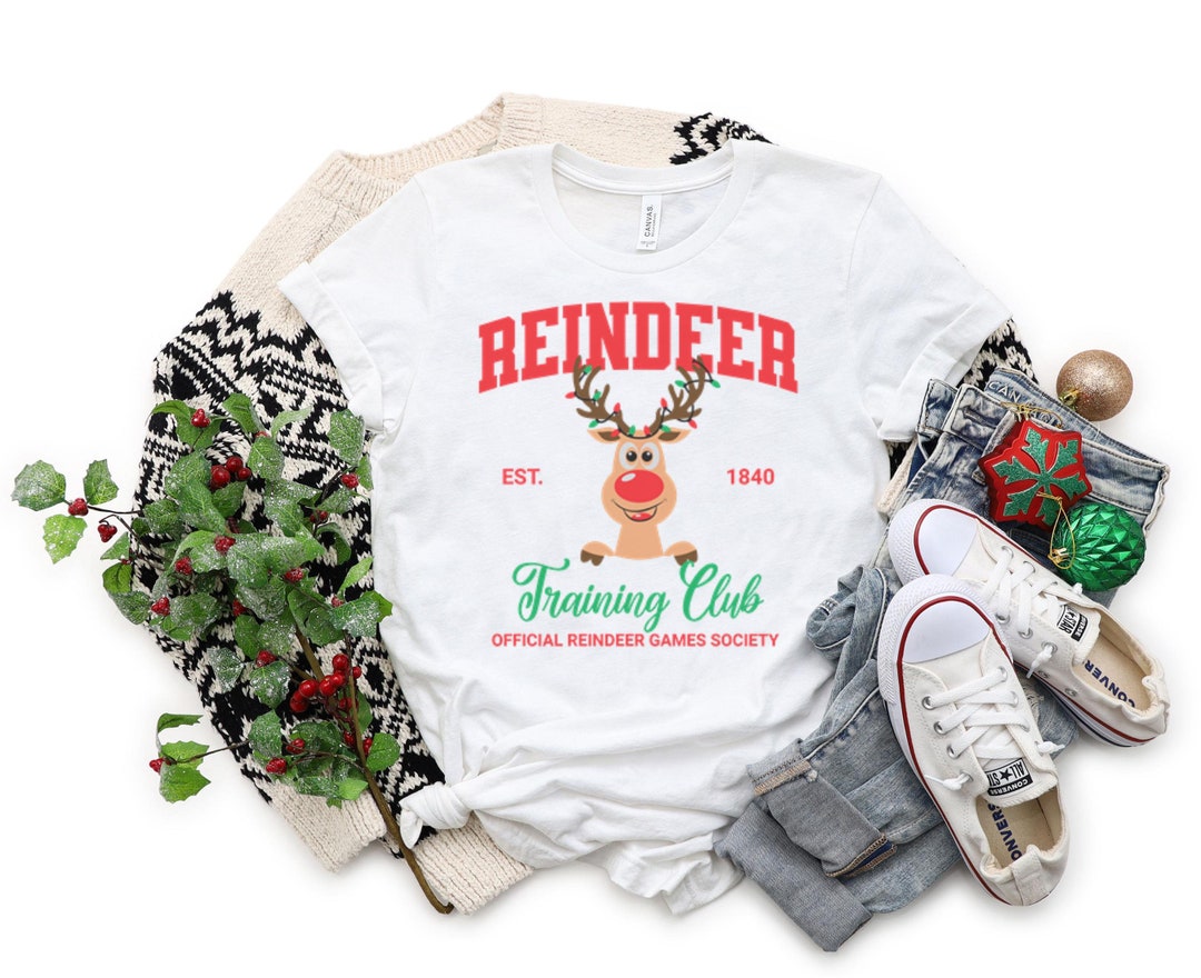 Reindeer Training Club T-shirt, Official Reindeer Games Society Tee ...