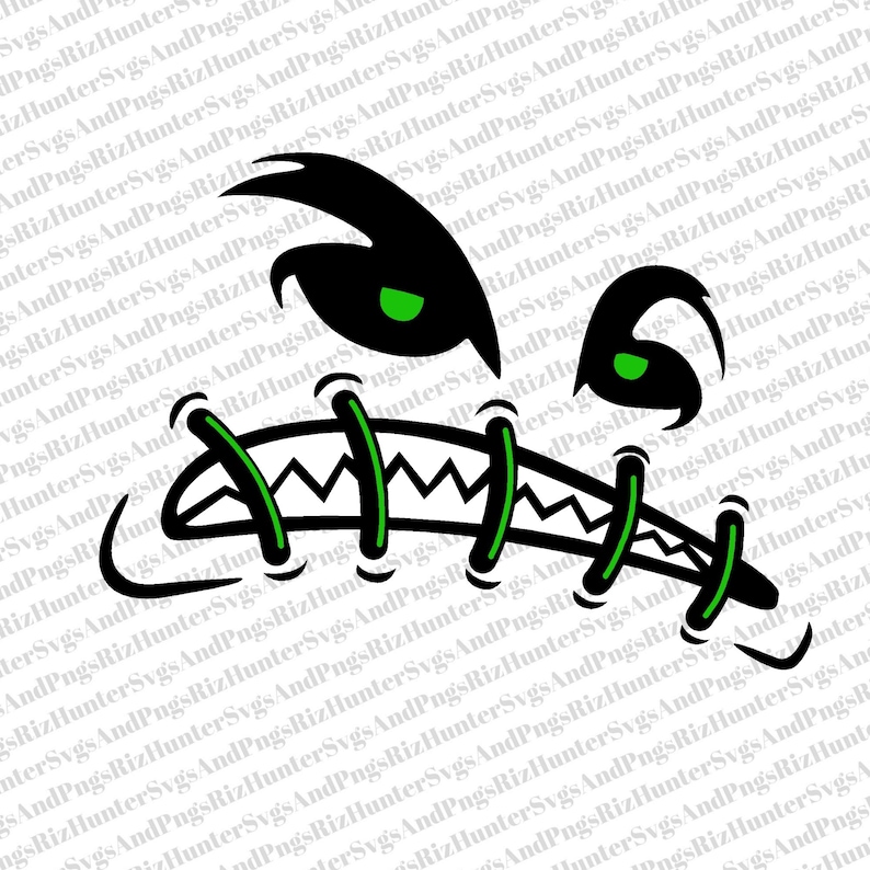 Halloween Monster Faces SVG PNG Bundle: Spooky Pumpkin Carving Clipart ...
