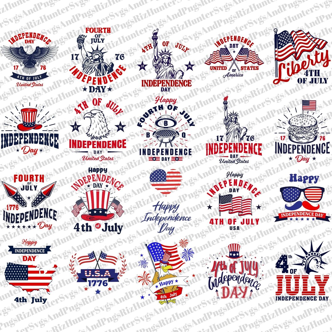 4th of July SVG Png Bundle July 4th SVG Fourth of July Svg Independence ...