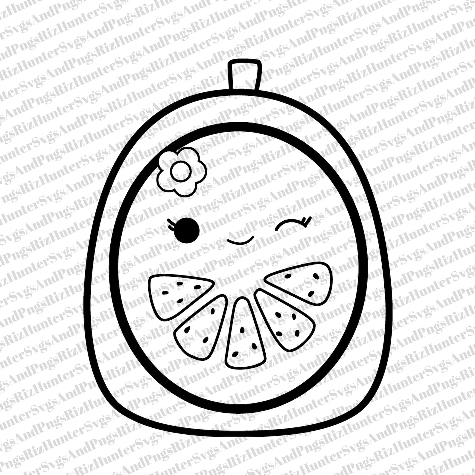 12 Squishmallow Fruit Outline PNG SVG Clipart Cricut Designs Bundle ...