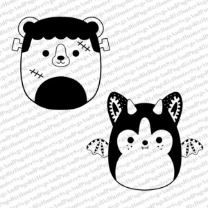 20 Squishmallow Pumpkin Halloween Thanksgiving Outline PNG SVG Clipart ...
