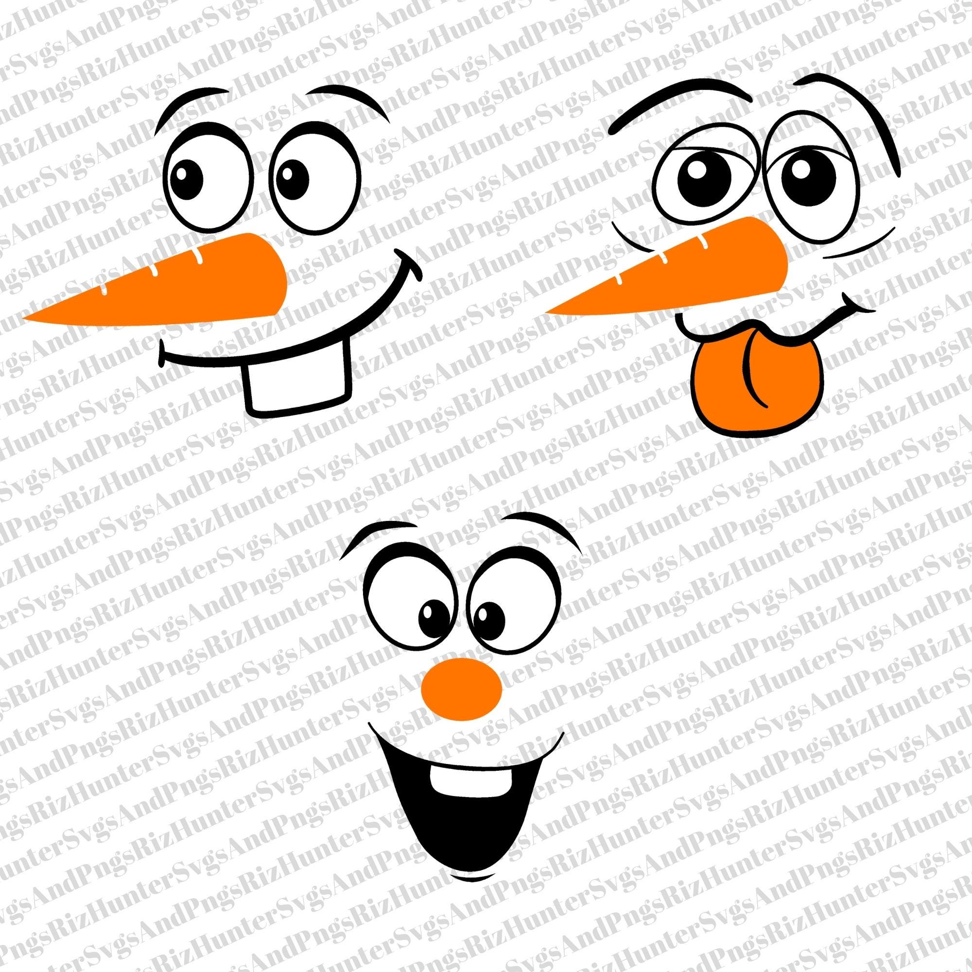 Snowman Faces Clipart: Christmas SVG PNG Bundle (digital Download) - Etsy