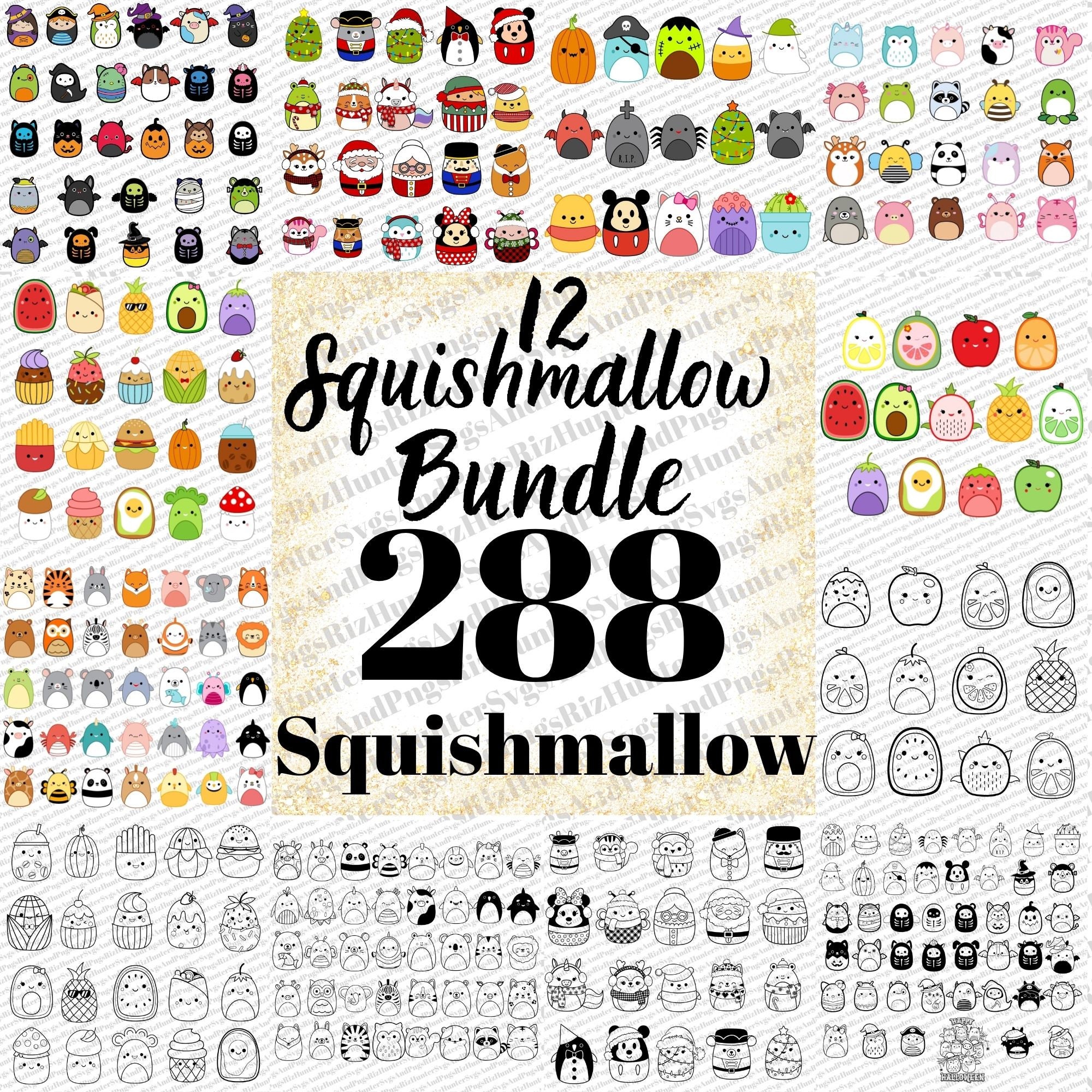 288 Squishmallow PNG SVG Clipart Cricut Designs Bundle Images on ...