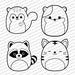 40 Squishmallow Animal Outline PNG SVG Clipart Cricut Designs Bundle ...