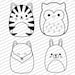 40 Squishmallow Animal Outline PNG SVG Clipart Cricut Designs Bundle ...
