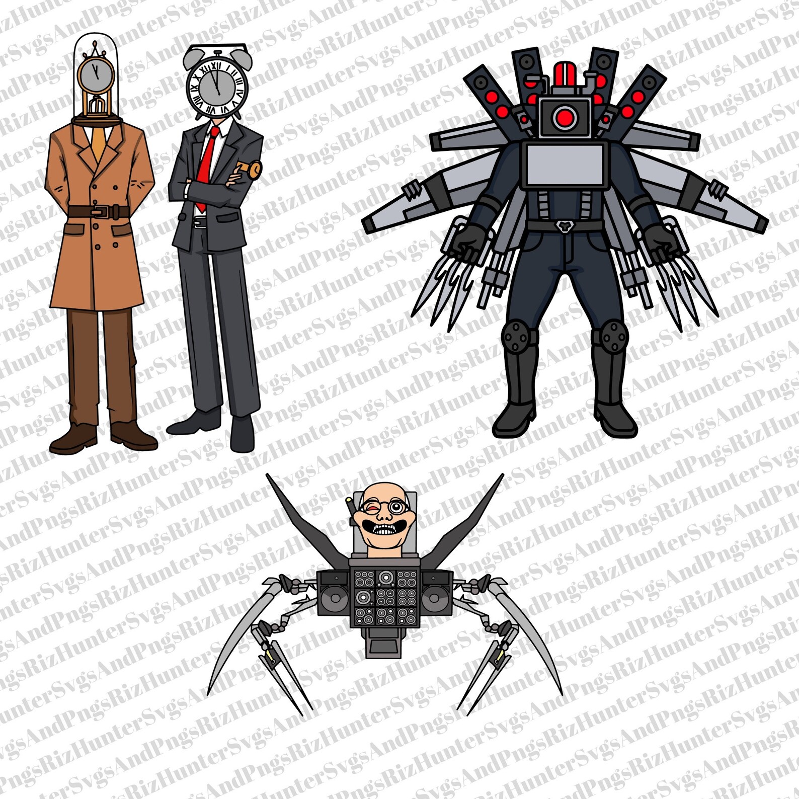 Skibidi Toilet Svg Png Bundle para sublimación camiseta cumpleaños Cake ...