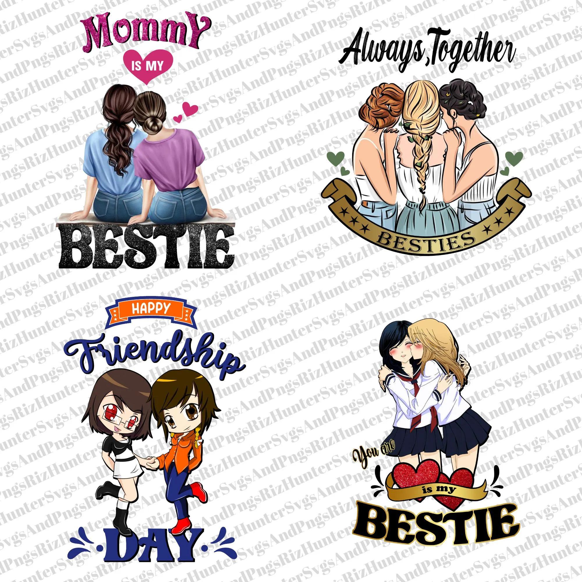 Best Friends PNG | Cute Bestie Design | Fashion Girls Digital Download ...