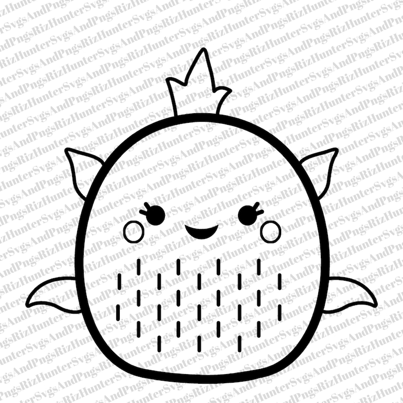 12 Squishmallow Fruit Outline PNG SVG Clipart Cricut Designs Bundle ...