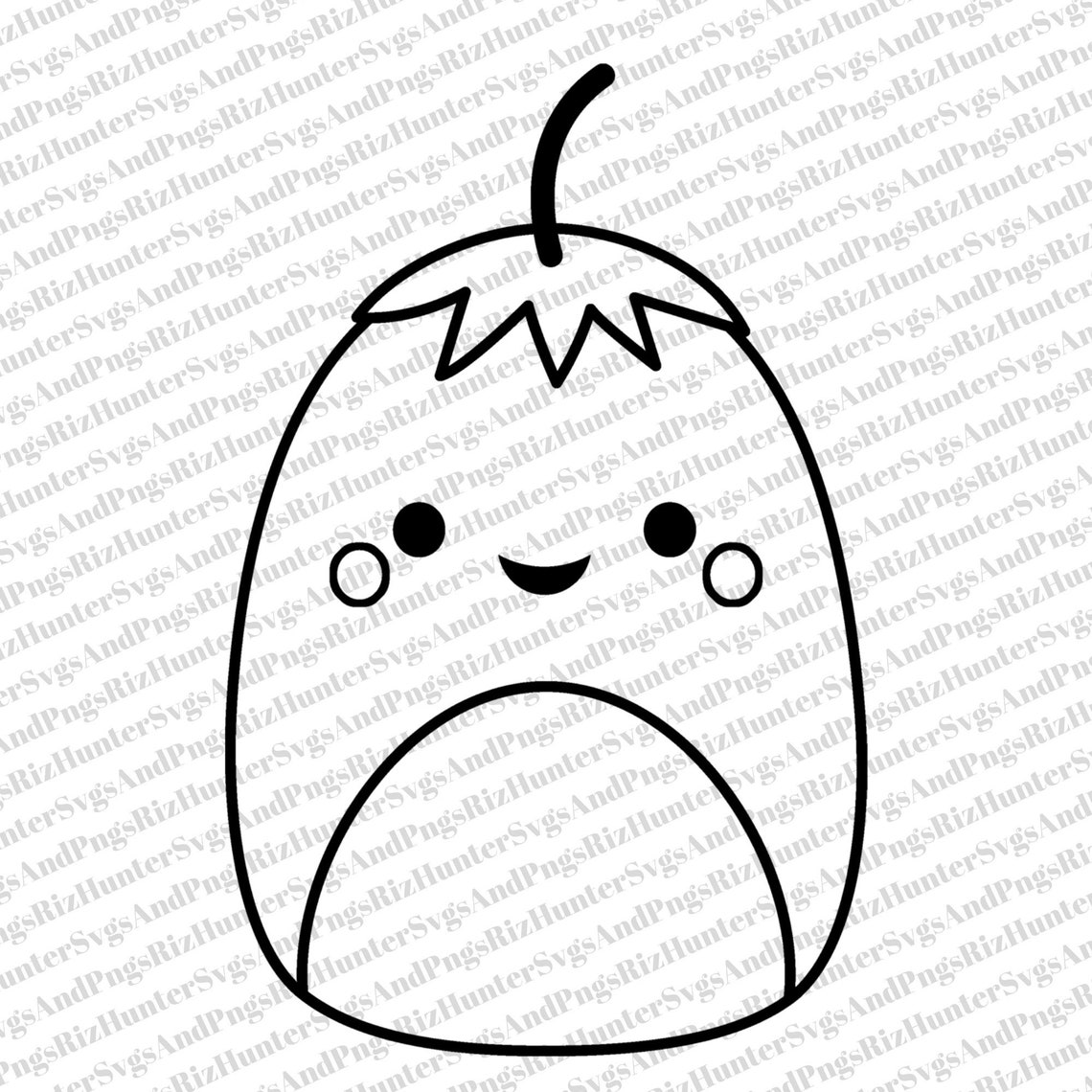 12 Squishmallow Fruit Outline PNG SVG Clipart Cricut Designs Bundle ...