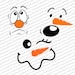 Snowman Faces Clipart: Christmas SVG PNG Bundle (digital Download) - Etsy