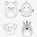 40 Squishmallow Animal Outline PNG SVG Clipart Cricut Designs Bundle ...