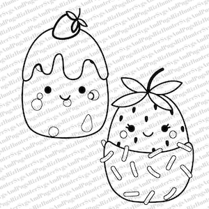 20 Squishmallow Foods Outline PNG SVG Clipart Cricut Designs Bundle ...