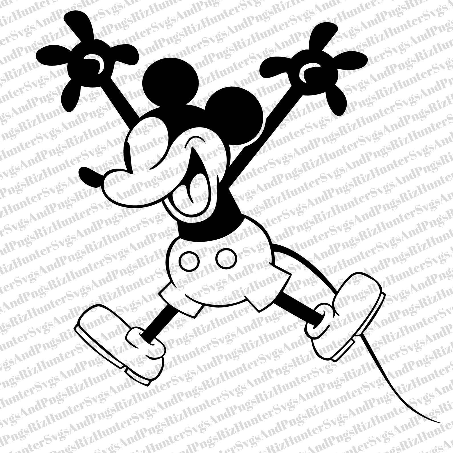 Retro Mouse PNG SVG: 1920s Cartoon Steamboat Design (cut Files) - Etsy