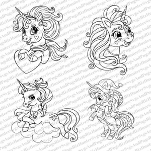 20 Cute Unicorn Outlines SVG PNG and SVG Png Clipart Cricut Designs ...