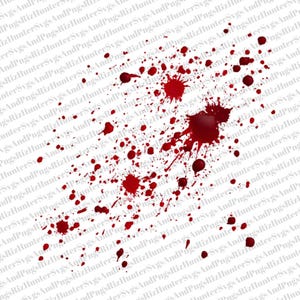 Blood Splatter PNG Bundle, Horror Clipart Graphics (digital Download ...