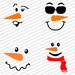 Snowman Faces Clipart: Christmas SVG PNG Bundle (digital Download) - Etsy