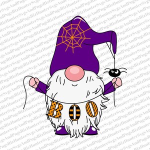 13 Halloween Gnomes PNG SVG Clipart Cricut Designs Bundle Images on ...