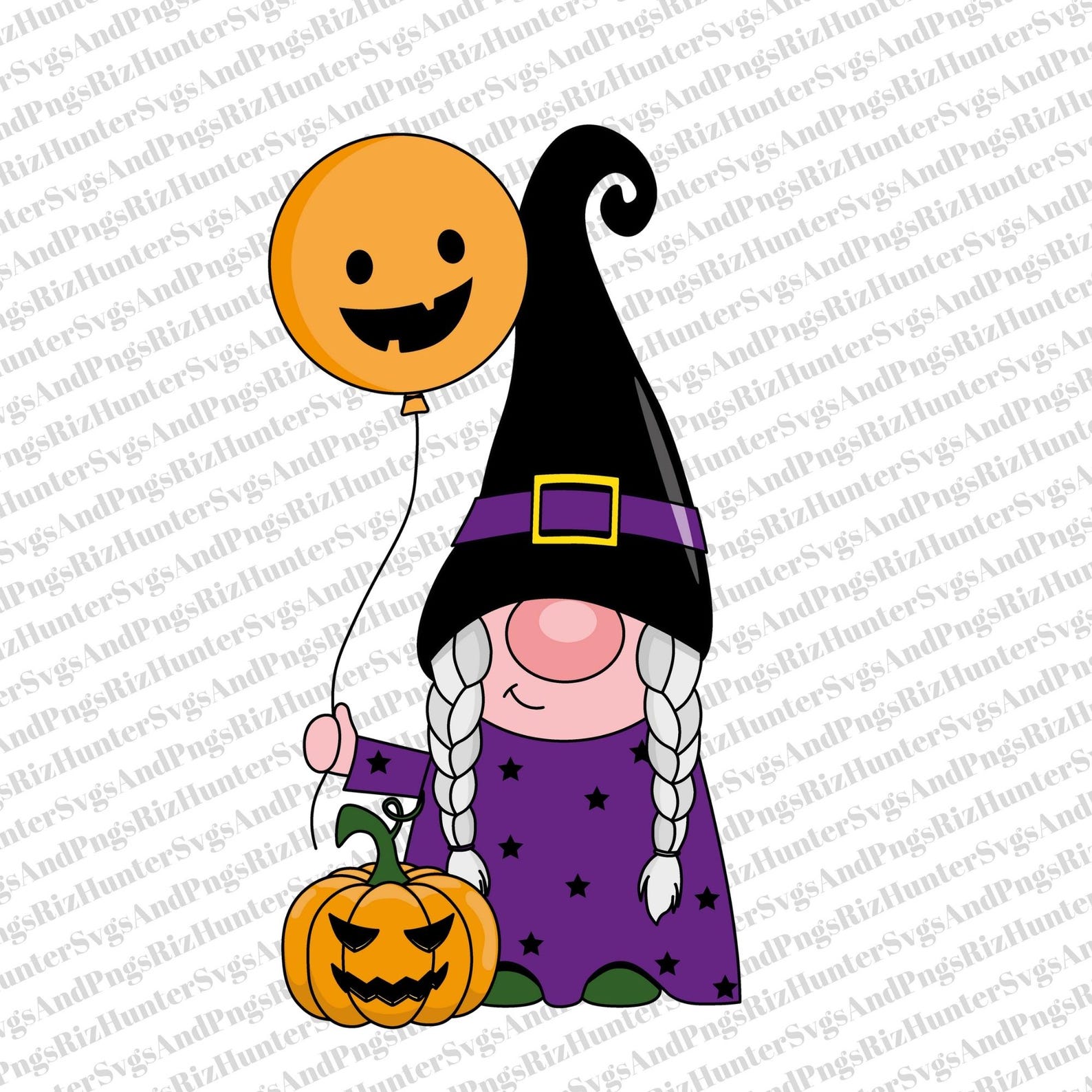 13 Halloween Gnomes PNG SVG Clipart Cricut Designs Bundle Images on ...