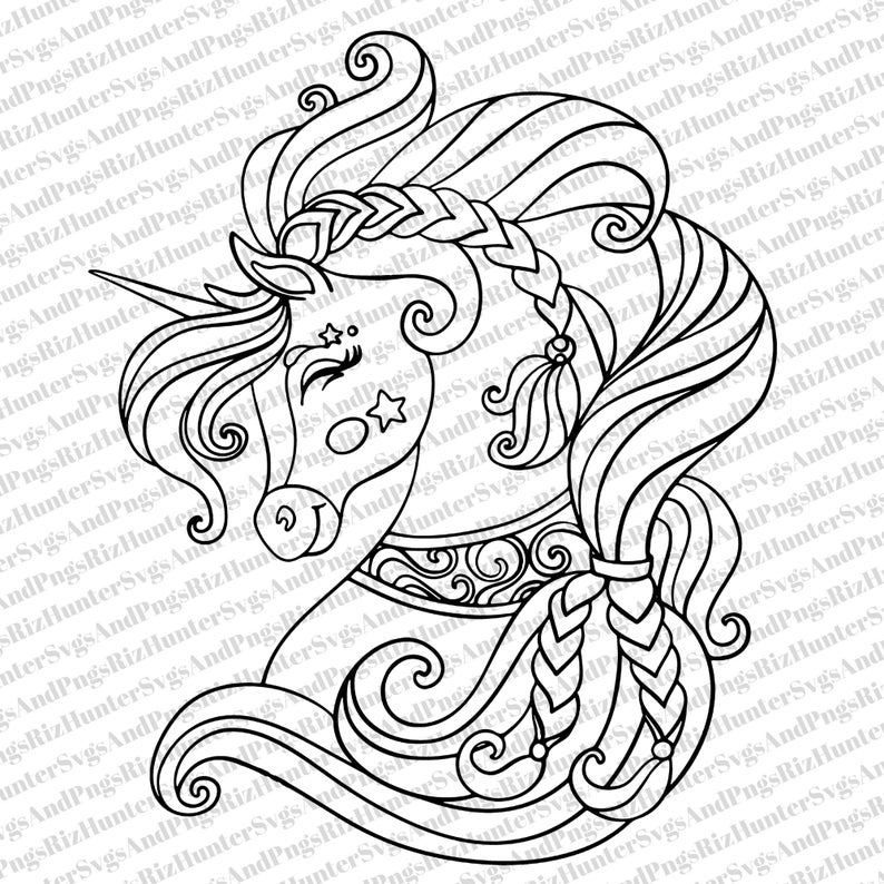 20 Cute Unicorn Outlines SVG PNG and SVG Png Clipart Cricut Designs ...