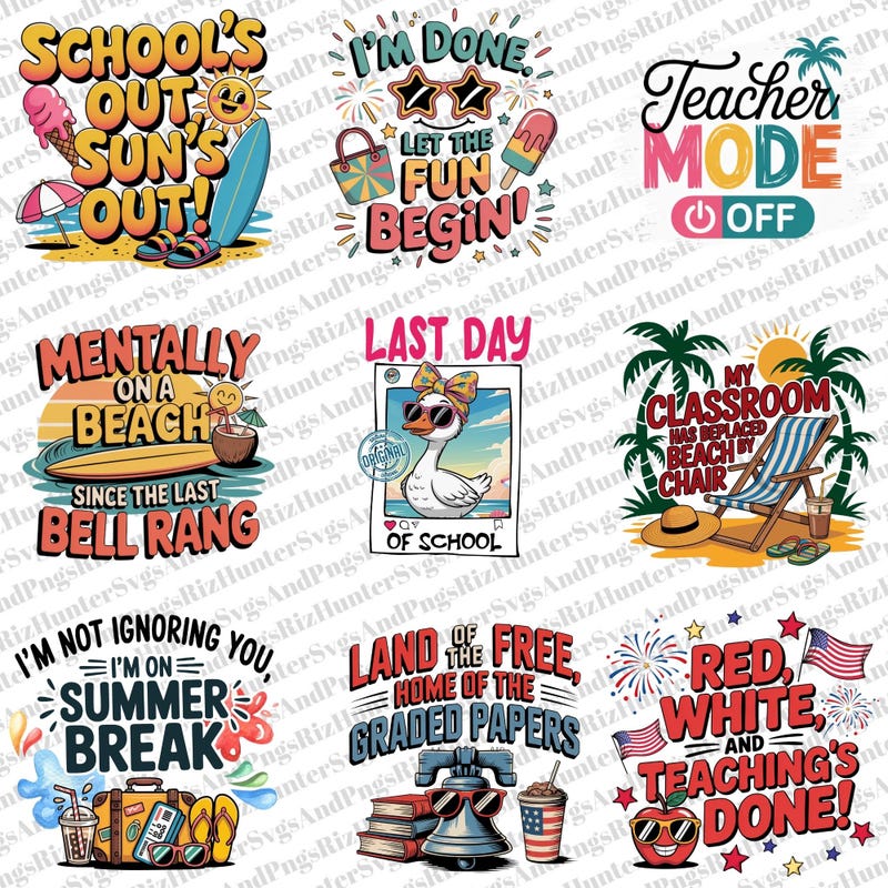 End of Summer Clipart - Etsy