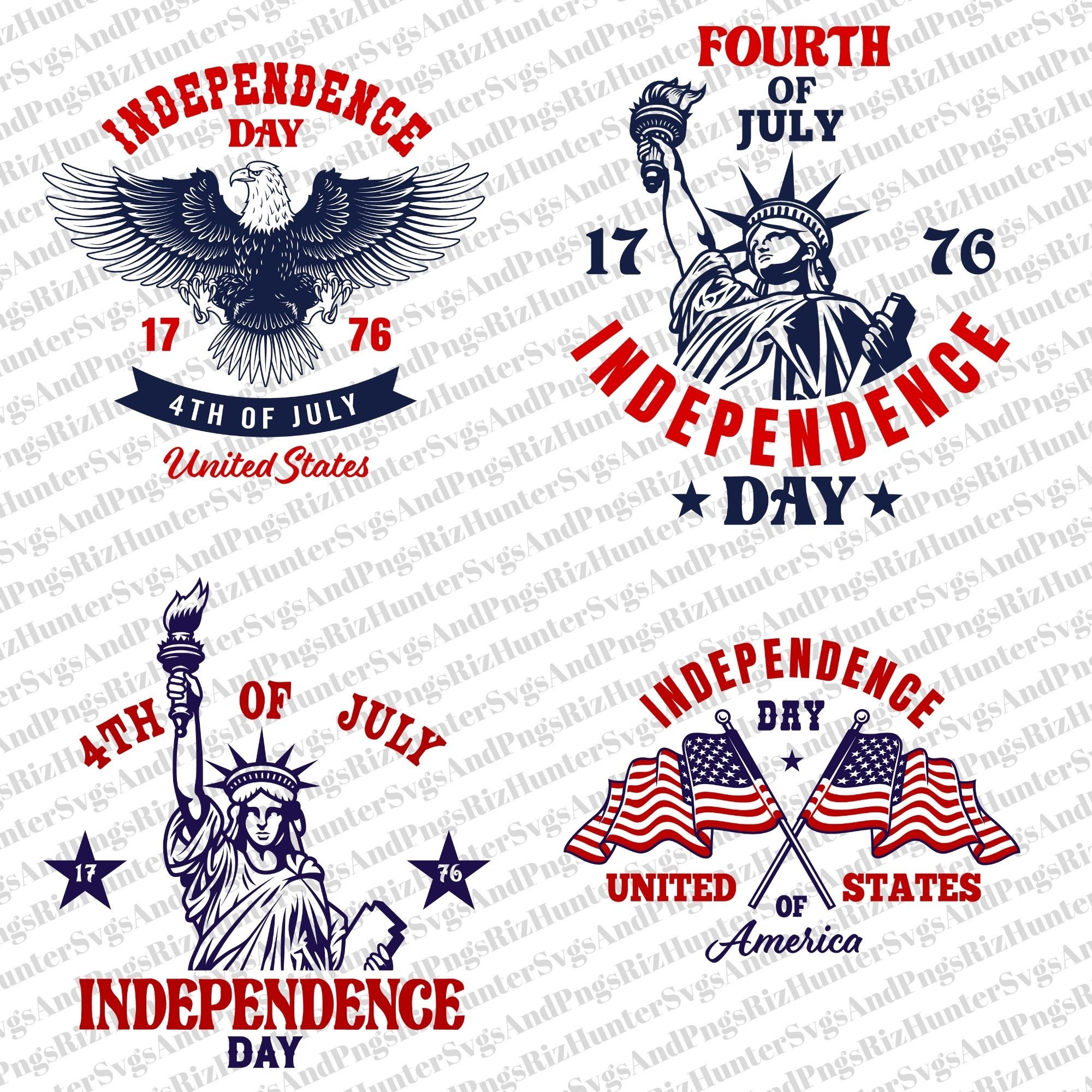 4th of July SVG Png Bundle July 4th SVG Fourth of July Svg Independence ...