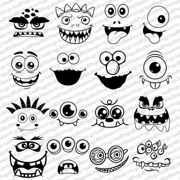 Monster Face - Etsy