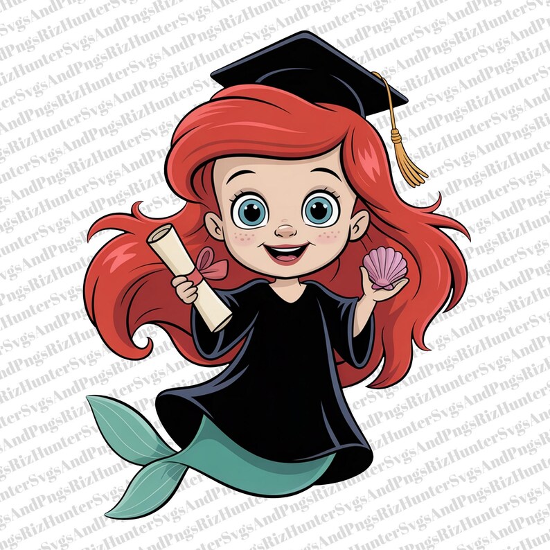 Graduation Princess Clipart: Kawaii PNG Bundle (digital Download) - Etsy