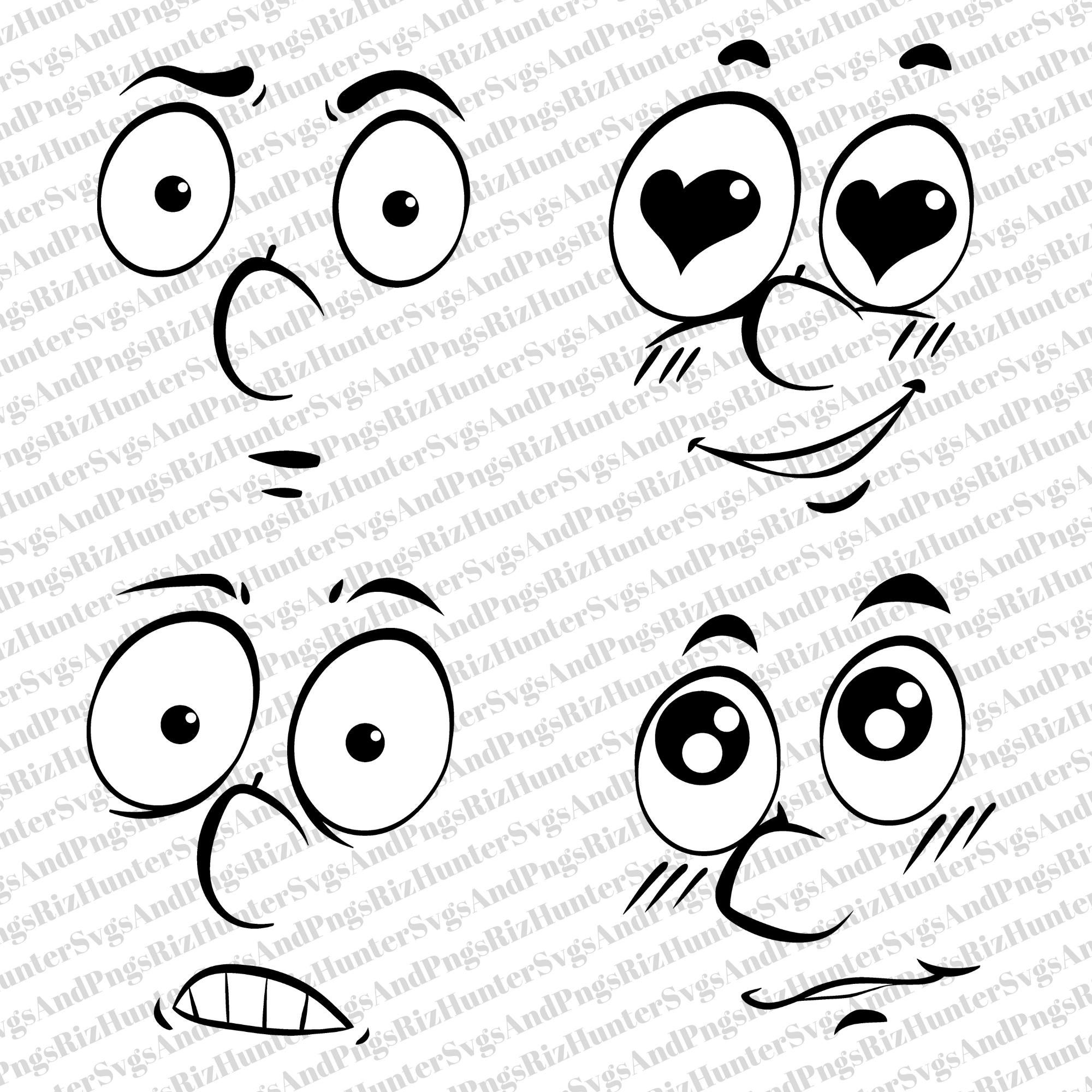 Face Gestures Clipart Bundle: 36 SVG PNG Files (digital Download) - Etsy