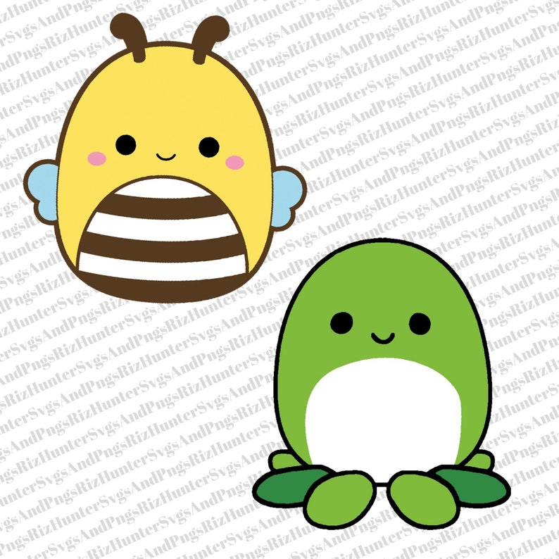 Squishmallow Animals Clipart Bundle: 20 PNG SVG Designs (digital ...