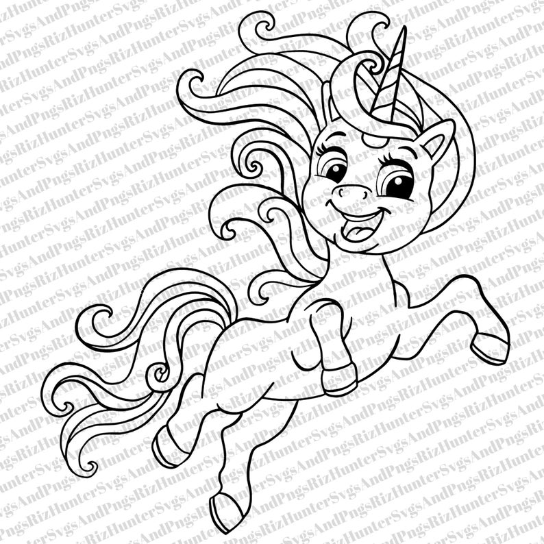 20 Cute Unicorn Outlines SVG PNG and SVG Png Clipart Cricut Designs ...