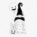 Halloween Gnomes Outline Clipart Bundle: PNG SVG Cricut Designs ...